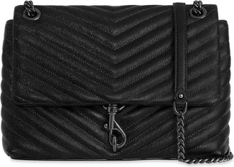 Rebecca Minkoff Damen Edie Flap Umhängetasche, Schwarz