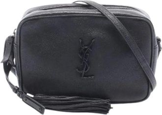 Saint Laurent Pre-owned Sac bandouli&egrave;re en cuir LOU Monogram Paris - Femme - Pre-owned - Noir - Taille: ONE Size