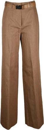 Max Mara Femme, Pantalons, Brun, Taille: 42 FR Murge Wide Pantalons