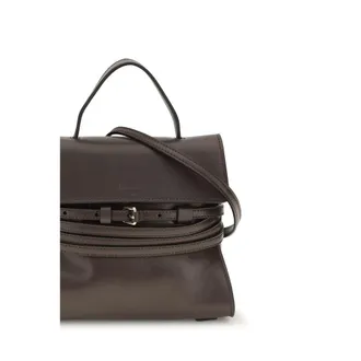 Moschino Tie Me Top Handle Bag - Brown