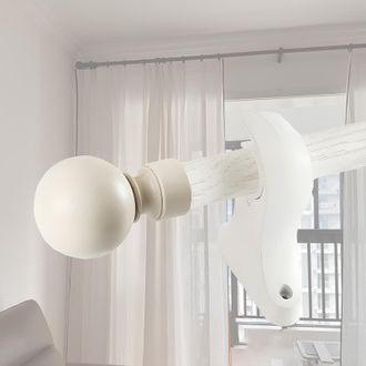 Generic 70 cm Lange Gardinenstange F&uuml;r Die Wandmontage, Holzmaserungs-Design, Aluminiummaterial, R&ouml;mische Vorhangstange F&uuml;r Wohnzimmer, Schlafzimmer, B&uuml;ro-Rau