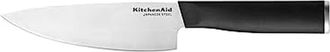 KitchenAid Klassisches Kochmesser mit passgenauer Klingenabdeckung, 15,2 cm, scharfes K&uuml;chenmesser, hochkohlenstoffreiche japanische Edelstahlklinge, Schwarz