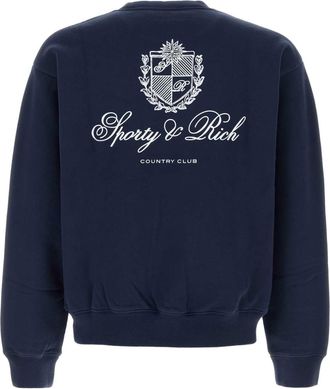 Sporty & Rich Script Sweatshirt - Navy