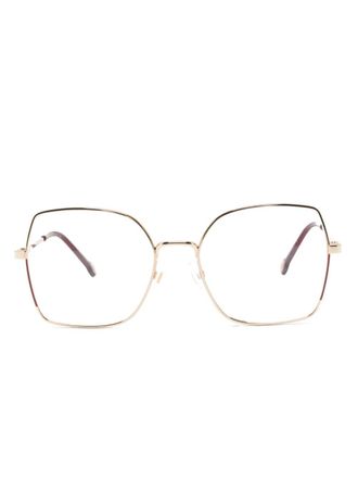 Carolina Herrera lunettes de vue &agrave; monture g&eacute;om&eacute;trique - Rouge