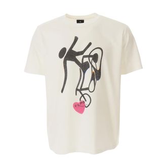 Paul Smith Homme, Tops, Beige, Taille: XL T-shirt Heart Cycle