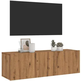 vidaXL Vidaxl - Meuble tv mural ch&ecirc;ne artisanal 100x30x30 cm bois ding&eacute;nierie