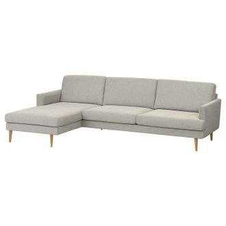 IKEA GRILLSTORP / SMEDSTORP 4er-Sofa mit R&eacute;camiere links