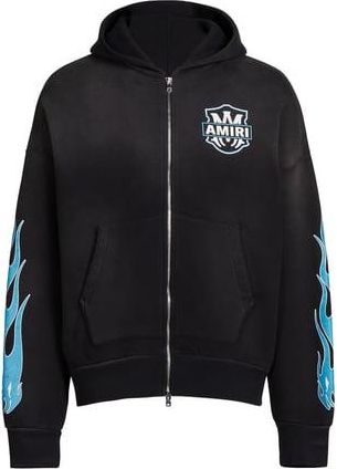 Amiri Hoodie oversize zipp&eacute; &agrave; capuche en coton