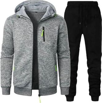 Generic Surv&ecirc;tement De Sport Pour Hommes, Sweat Hoodies &Agrave; Manches Longues Zipp&eacute; Et Pantalon De Jogging 2 Pi&egrave;ces, Baggy Et Confortable, Tenue De Travail &Eacute;l&eacute;gan