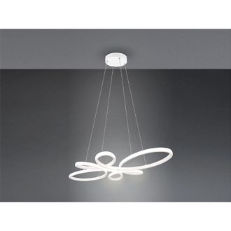 Trio Leuchten Gro&szlig;e led Pendelleuchte fly geschwungen Wei&szlig;, Breite 83cm