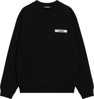 Jacquemus Homme, Sweatshirts et sweats &agrave; capuche, Noir, Taille: XL Le SweaT-shirt Gros Grain