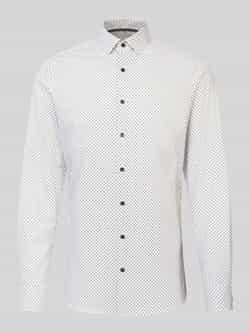 Olymp Level 5 Slim Fit Businesshemd aus Baumwoll-Mix mit Kentkragen