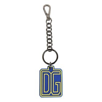 Dolce & Gabbana Homme, Accessoires, Bleu, Taille: ONE Size Rubber Logo Keyring