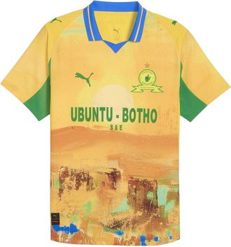 Puma KidsSuper Mamelodi Sundowns FC Heimtrikot f&uuml;r Herren (Gelb/Gr&uuml;n)