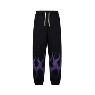 Vision Of Super Flames Leichte Trainingshose Mann Hose - - Trousers - Herren - Schwarzk - XL
