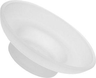 Healifty Transparente Glas Seifenschale Rund 11cm mit Rutschfestem Boden Seifenhalter f&uuml;r Badezimmer Waschtisch und K&uuml;chensp&uuml;le