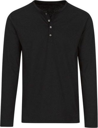 Trigema Longsleeve TRIGEMA Langarmshirt mit Knopfleiste (1-tlg)