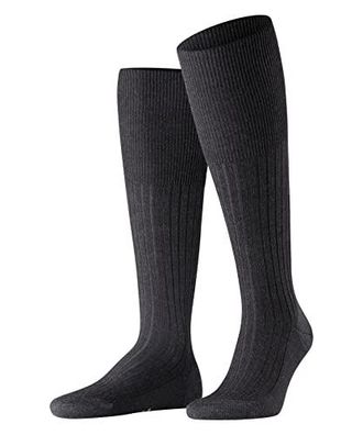 Falke Bristol Pure M Kh laine unies 1 paire, Chaussettes longues Homme, Gris Anthracite Melange 3080, 43-44