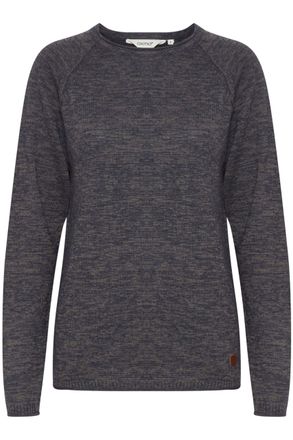 Oxmo OXDaniela Damen Strickpullover Feinstrick Pullover mit Rundhalsausschnitt, Größe:XXL, Farbe:Ensign Blue (70260)