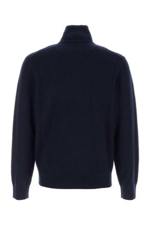Burberry Mens Dark Blu Stretch Cashmere Blend Sweater Navy Maglieria