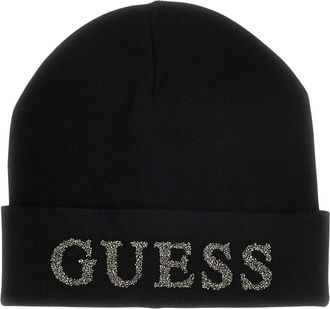 Guess Schwarze Beanie M&uuml;tze f&uuml;r Raten - - Accessories - Damen - Schwarzk - M