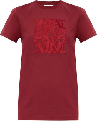 Max Mara t-shirt Bravo à broderies - Rouge