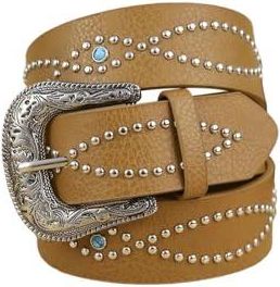 Generic Ceinture bohème en cuir synthétique avec strass pour femme - Accessoire de fête élégant, 209., 100