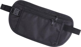 Pretyzoom Ultra Dünner Verstellbarer Travel Money Belt Bauchtasche mit Elastischem Gürtel Atmungsaktivem Mesh Sicherem Clip und Handyfach für Reisen Sport Wande