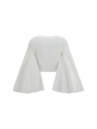 Jacquemus Womens Paysan Wrap Top White Cotton Shirt