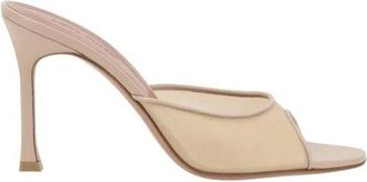 Amina Muaddi Femme, Chaussures, Beige, Taille: 40 EU Sandales &agrave; talons aiguilles en r&eacute;sille transparente