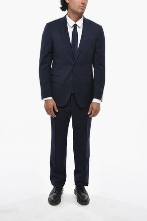 Corneliani Anzug LEADER aus Schurwolle mit klassischem Revers Corneliani