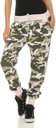 Malito more than fashion Malito CamouflageBoyfriend Pantalon Baggy Harem Aladin Yoga 8019 Femme Taille Unique (Rose)