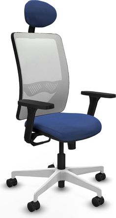 Piqueras y Crespo Call Center Stuhl Zulema mit 3D-Armlehnen, h&ouml;henverstellbarer Lendenwirbelst&uuml;tze und festem Kopfteil, ausgestattet mit Sincro 3 Positionen und Schneid