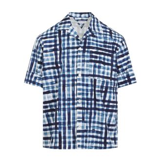 Bottega Veneta Bowlinghemd mit Print - - Shirts - Herren - Blau - L