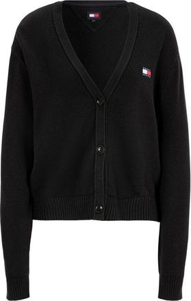 Tommy Jeans Strickjacke TJW ESSENTIAL BADGE CARDIGAN EXT in Großen Größen, Logo-Badge