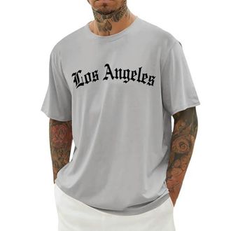 Generic T-shirts &agrave; col rond &agrave; manches courtes pour homme - L&eacute;ger - Pour les loisirs - Confortable et respirant - Extensible - Disponible dans de nombreuses co