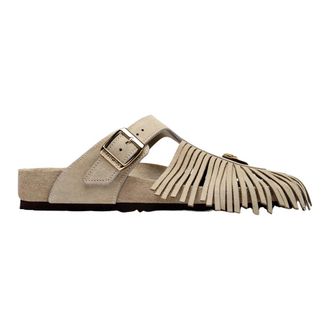 Birkenstock Gizeh Fringes Regular Fit - Femme - Chaussures - Beige - Taille: 41 EU