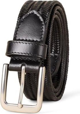 Amazon Essentials Ceinture en Tissu Extensible Tubulaire Homme, Noir, 105