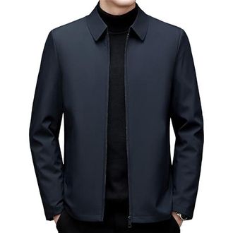 Generic Veste chaude et &eacute;paisse en coton pour homme d&acirc;ge moyen - Confortable et d&eacute;contract&eacute; - Pour lext&eacute;rieur et lhiver, bleu, 4XL