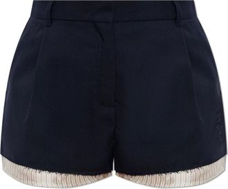 Marni Femme, Shorts, Bleu, Taille: 36 FR Shorts à bord brut