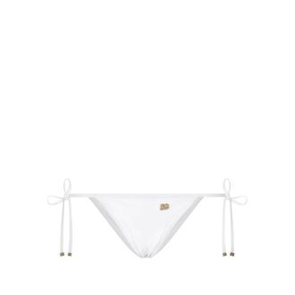 Dolce & Gabbana Femme, Maillots de bain, Blanc, Taille: 34 FR Maillot de Bain Blanc avec Logo Dor&eacute;