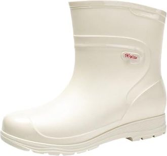 Generic Bottes de pluie tendance pour femme - Tube court - Chaussures deau en plastique avec semelle antid&eacute;rapante - Bottes en caoutchouc chaudes et imperm&eacute;ab