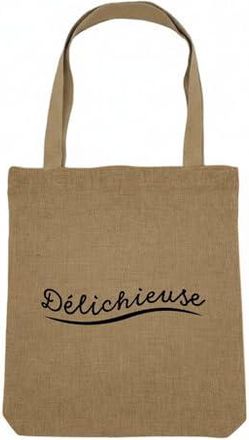 Fabulous Sac Shopping Tote Bag Aspect Lin - D&eacute;lichieuse Humour Jeu de Mot Personnalit&eacute; - Sac de Courses Toile Epaisse 360g Beige Naturel Cabas Port&eacute; Epaule Sol