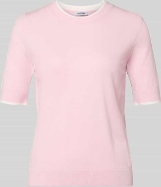 More & More Regular Fit Strickpullover mit Rundhalsausschnitt