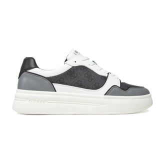 Guess Graue Sneakers Plateau PU Leder Schuhe - - Shoes - Herren - Grau - 40 EU