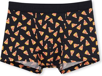 Dagi Mens Black Patterned Cotton Boxer, M