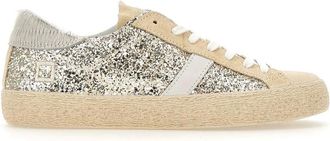 D.A.T.E. D.a.t.e., Femme, Chaussures, Gris, Taille: 40 EU Hill Low Glitter Platinum
