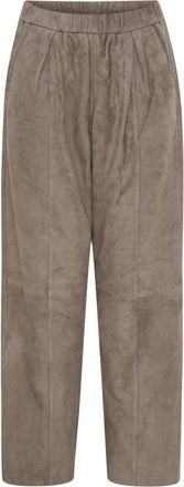 Notyz Lederhose - - Trousers - Damen - Grau - XL