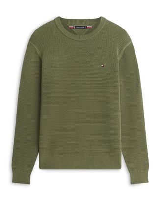 Tommy Hilfiger Leichter Pullover aus Baumwolle mit kleiner Flag-Stickerei in