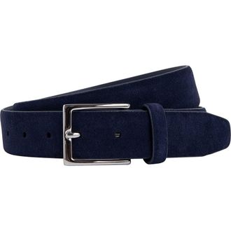 Hackett Herren Suede Feather Edge Belt, Navy, 30